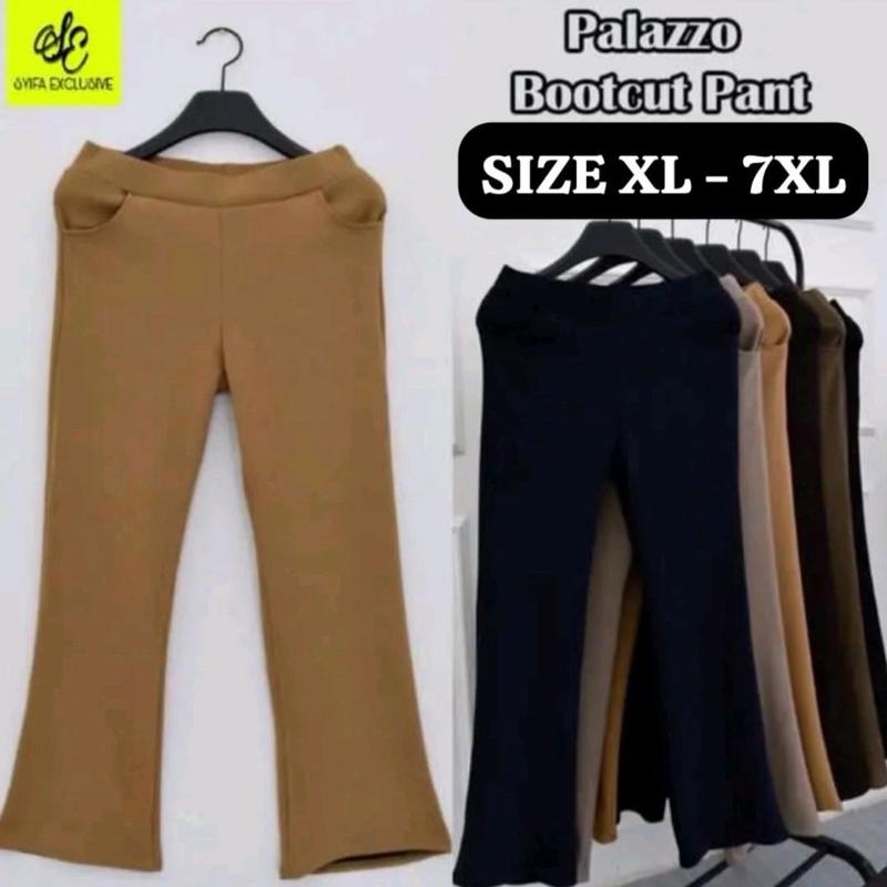 Seluar Bootcut Mini, Bahan Scuba Kapas, Boleh Diregangkan, Sesuai ...