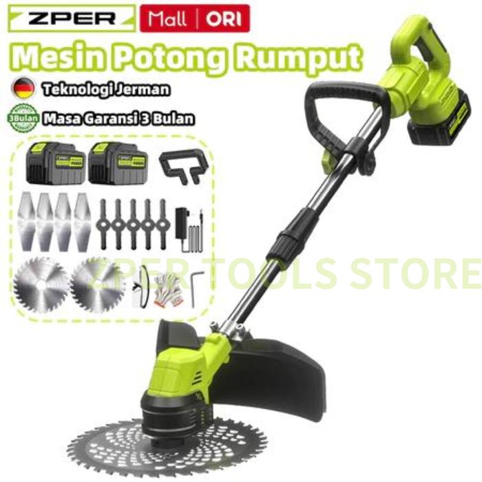 Promo 【COD】ZPER Mesin Potong Rumput Baterai Alat Pemotong Rumput ...