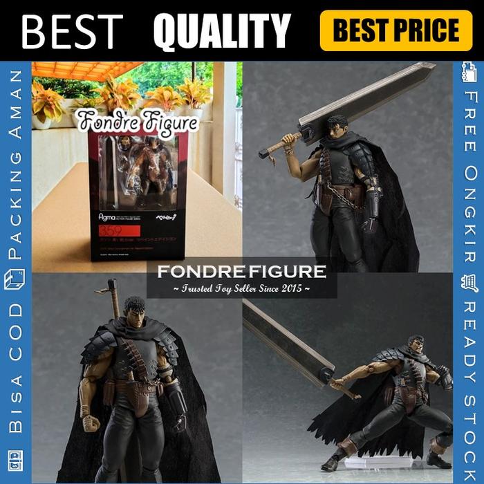 Promo FIGMA GUTS 359 BERSERK MANGA BLACK SWORDSMAN VER REPAINT EDITION ...