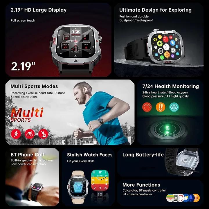 Totop SmartWatch H11 Sports Bluetooth Smartband 2.19 inch HD Screen ...
