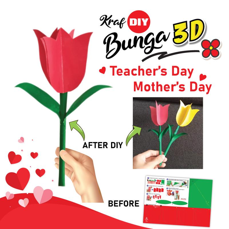 Hadiah Hari Guru Bunga Kraf DIY Hadiah Hari Ibu Teacher Day Gift ...