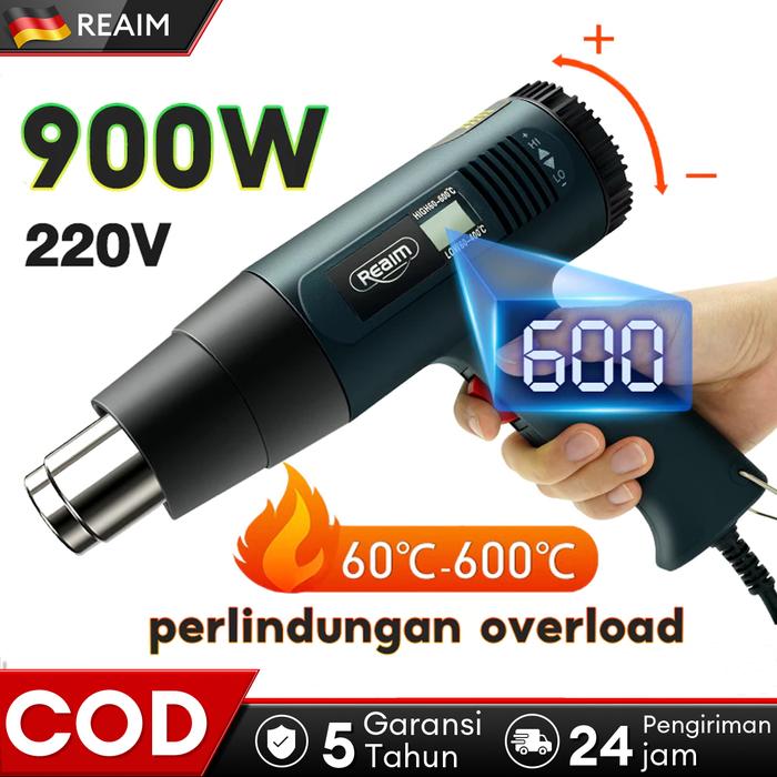 Promo REAIM 2000W Hot AirGun / 2000 Watt Electric Hot Air Gun 220V Heat ...