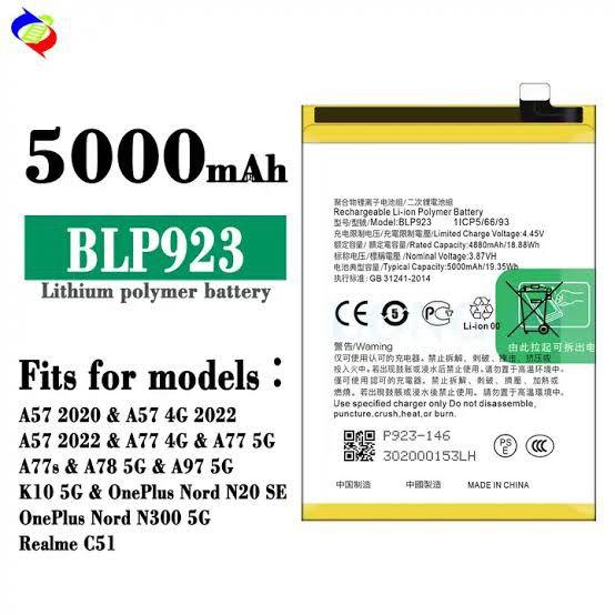 BATERAI BLP923 | 0PPO A77S / A77 5G / A97 5G / A57 2022 4G - Shop ...