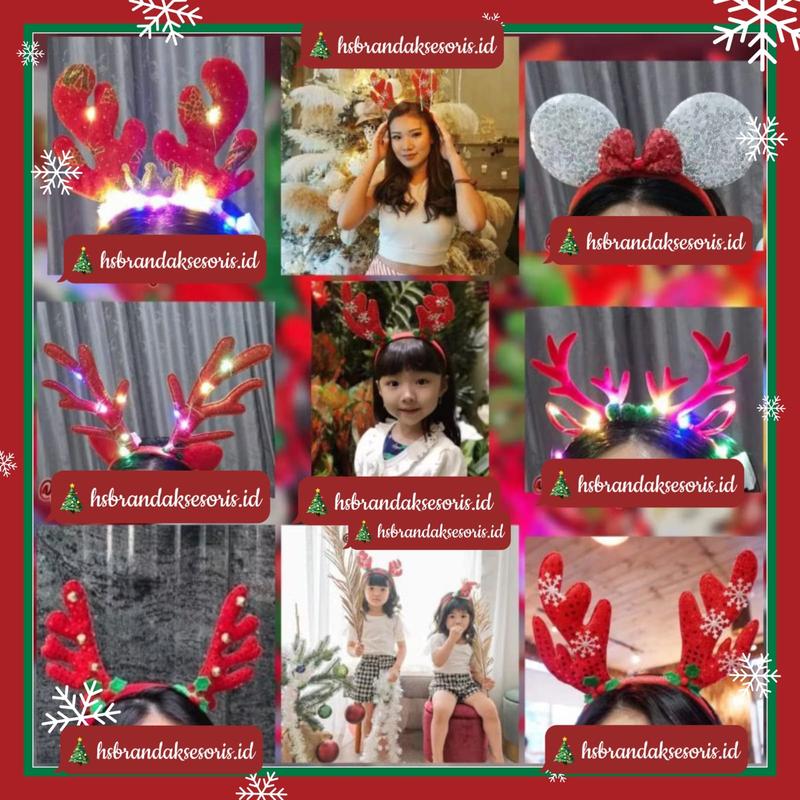 BANDO NATAL LED & NON LED / BANDO SANTA CLAUS ELASTIS IMPORT DEWASA ...