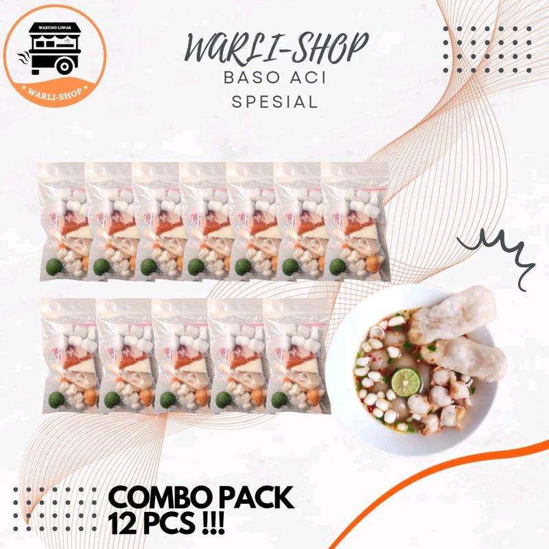 baso aci paket 12 pcs / makanan instan / baso aci viral / Food - Shop ...