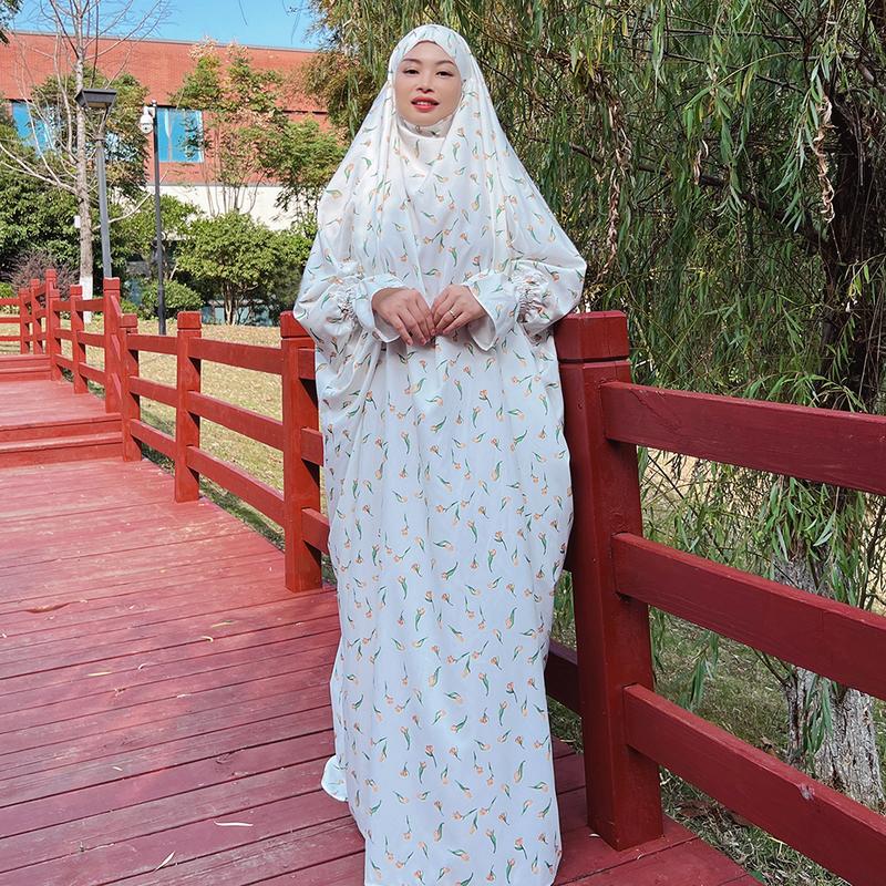 Meliza Modesty LR545 One Piece Jilbab with Printed Flowers - TikTok Shop Philippines
