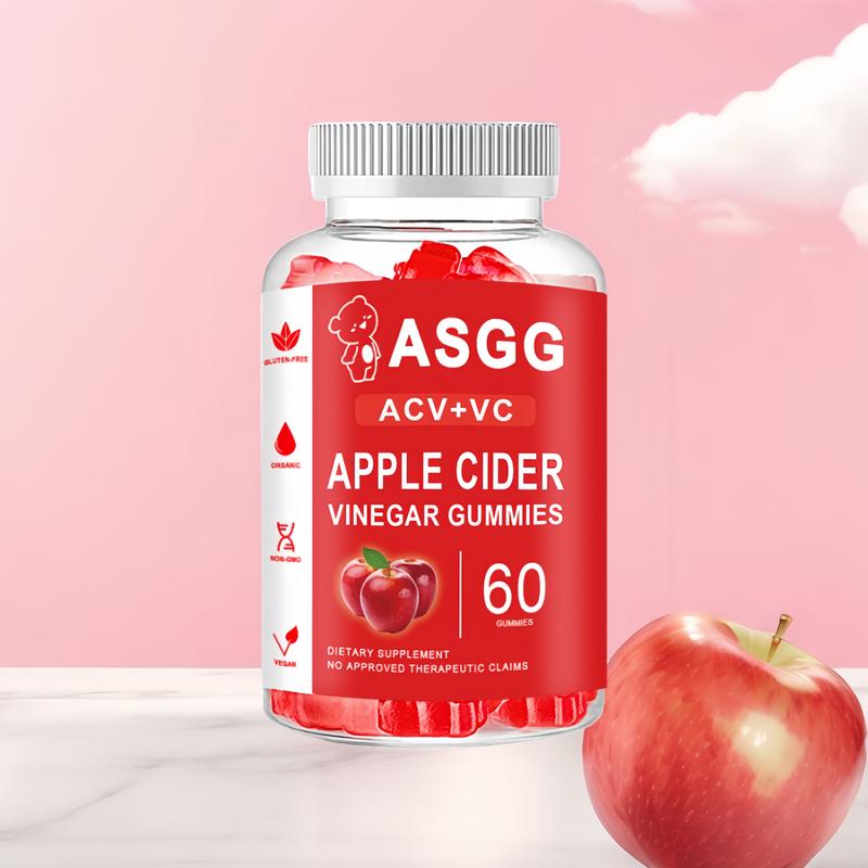ASGG Apple Cider Vinegar Gummies 60PCS ACV Gummies In One Bottle ...