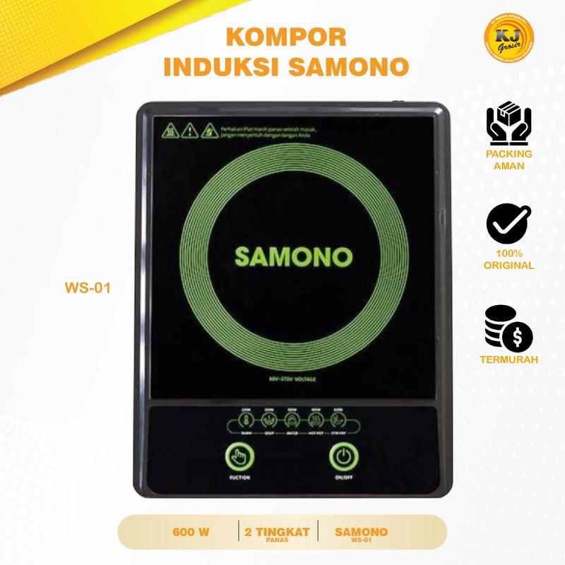 SAMONO Kompor Listrik Induksi 600W Waterproof WS-01 WS01 - ORIGINAL ...