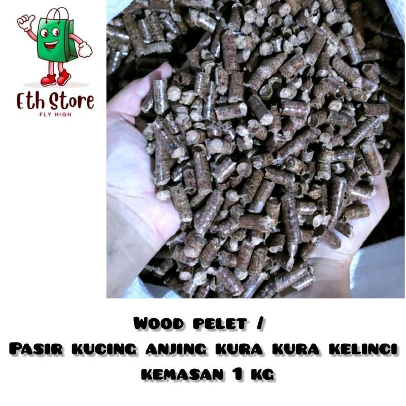 Wood pellet/pellet kayu /pelet kayu 1 KG - PASIR KUCING ANJING KUCING ...