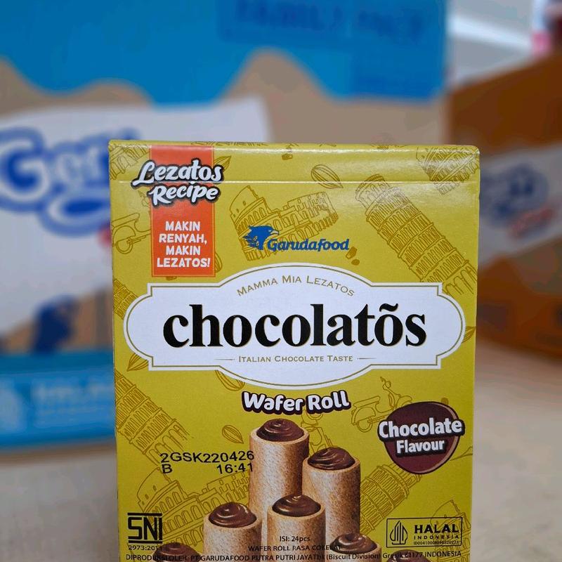 1 Pack 24 pcs Chocoatos Wafer Roll Mini 9gr - Snack Chocolatos - Shop ...