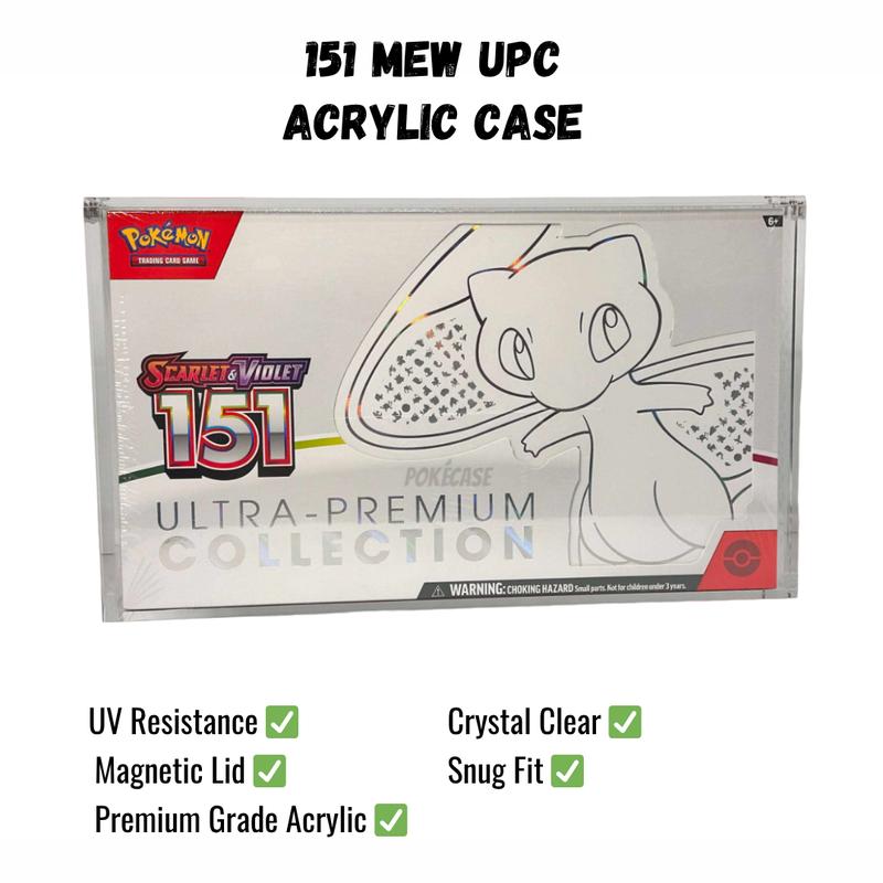 Pokemon 151 Mew UPC Acrylic Display Case - TikTok Shop Singapore