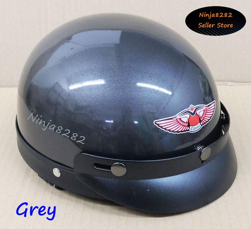 Design MHR Half Cut Helmet Steng Helmet Kura ( Grey ) - TikTok Shop ...