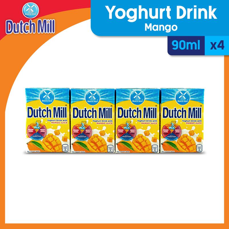 Dutch Mill Yoghurt Drink Mango Juice 90ml x 4 - TikTok Shop Philippines