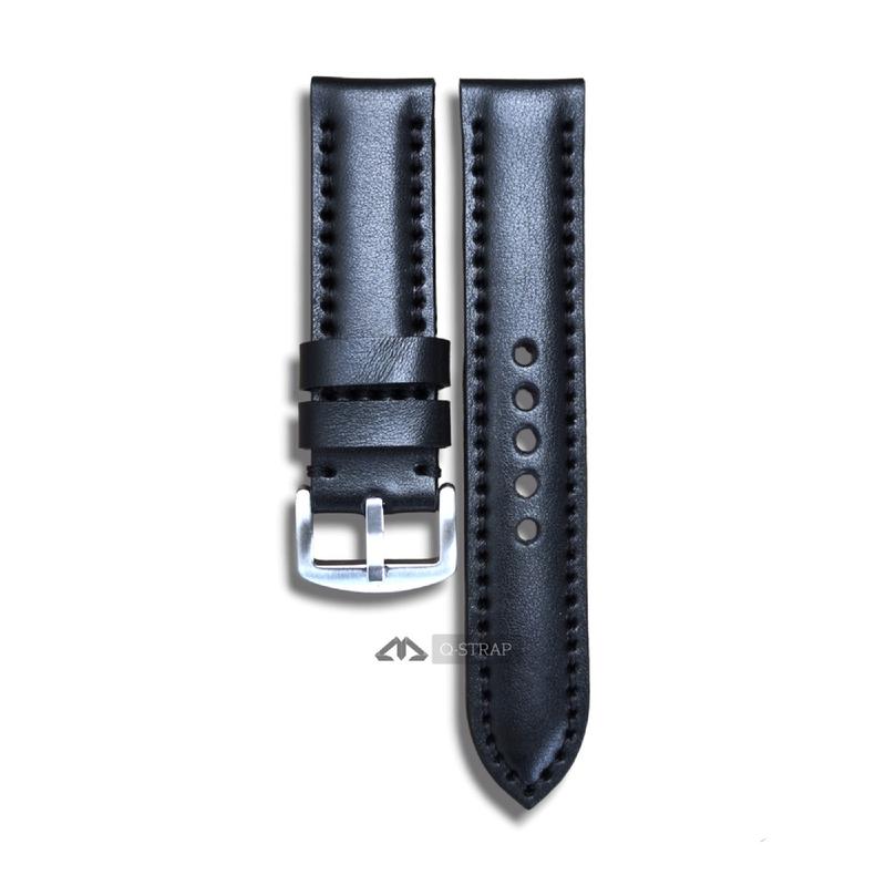 straps padded hitam /straps jam tangan kulit asli / strap ja - Shop ...