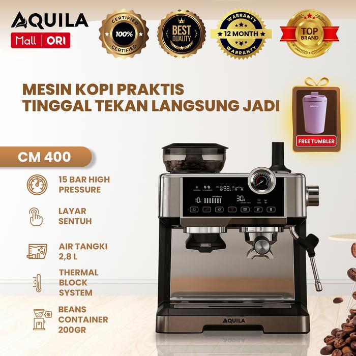 Promo Aquila CM400 Double Boiler Mesin Espresso Machine 15 Bar ULKA ...