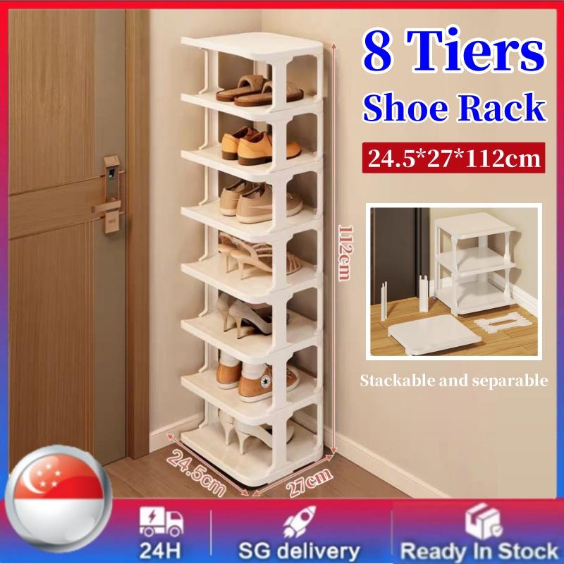 BUSS-8-Layer Shoe Rack Plastic Simple Shoe Racks Space Saving DIY Shoe ...