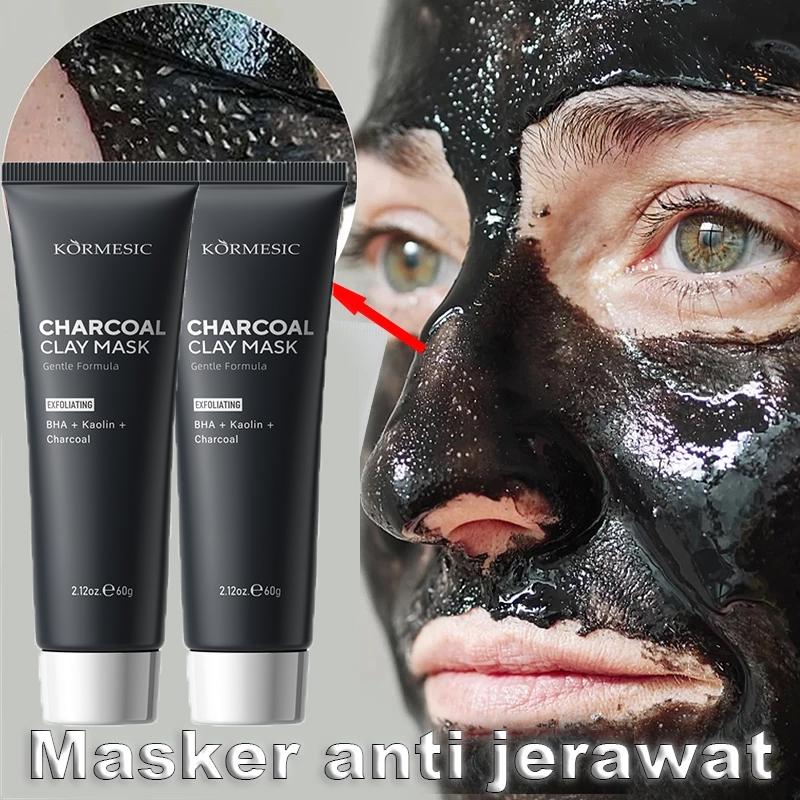 BHA Charcoal Clay Mask BPOM 60G Blackhead Charcoal Clay Mask Mud Mask ...