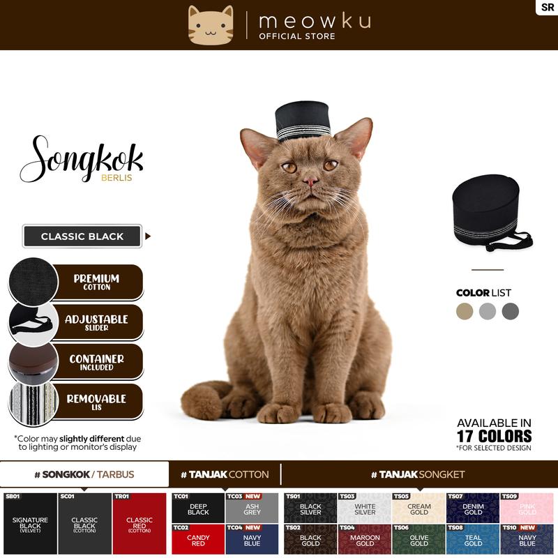 MEOWKU Songkok Berlis (Aksessori Raya Kucing) - TikTok Shop Malaysia