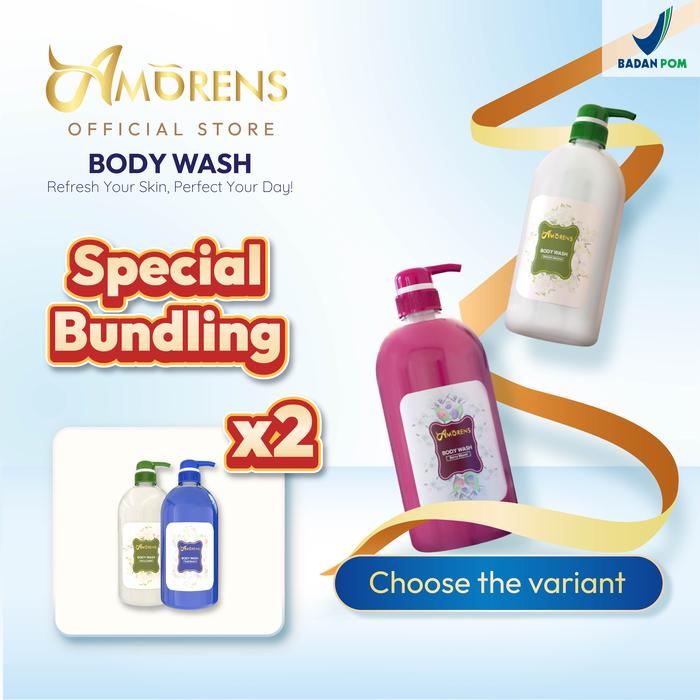 Jual [DAPAT 2 BOTOL] Amorens Body Wash Special Bundle 1000ml / Sabun ...