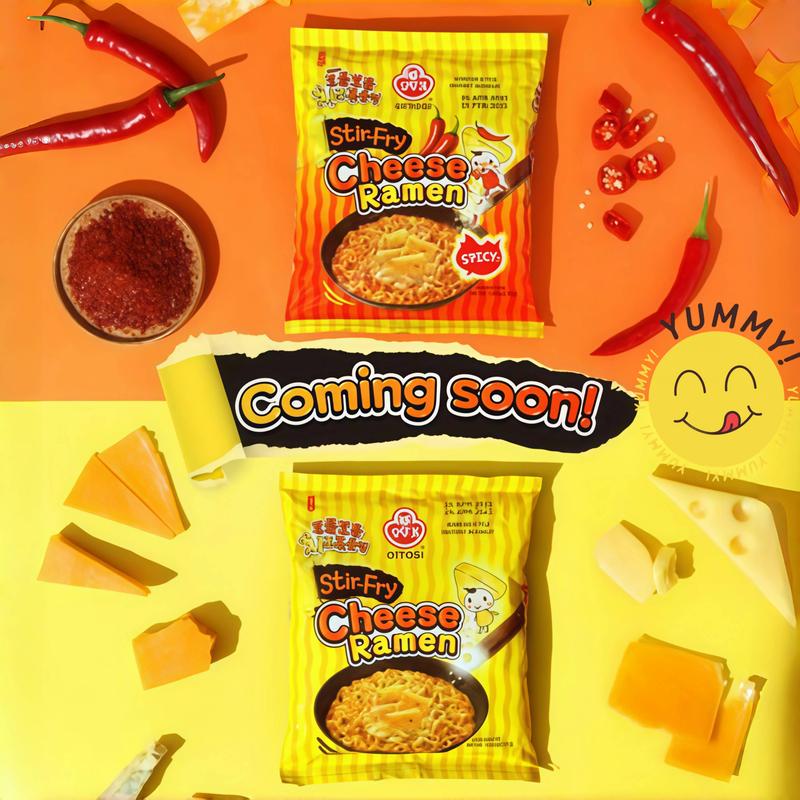 Stir Fry - Cheese Ramen - 4pcs per pack - Original or Spicy Flavor ...