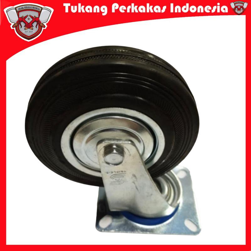 Roda troli karet hitam 5 inch Hidup - Shop | Tokopedia