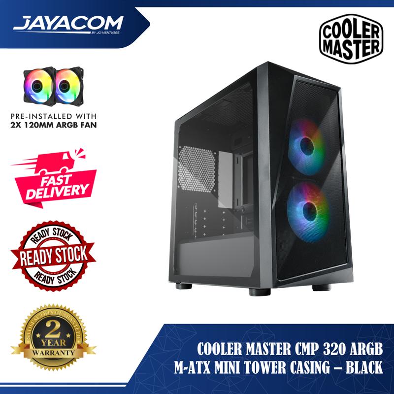 Cooler Master CMP 320 ARGB M-ATX Mini Tower Casing – Black (Pre ...