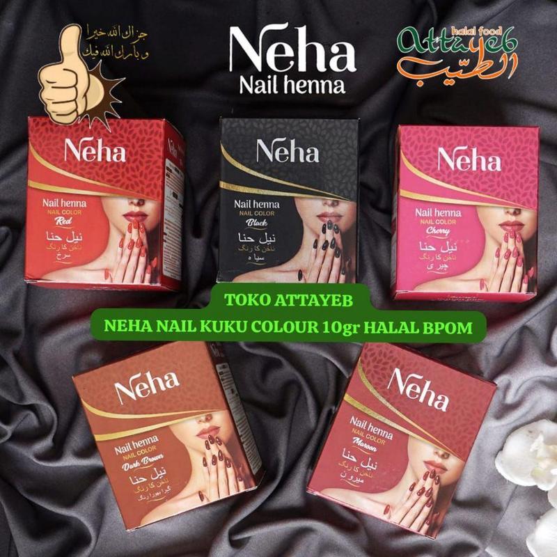 1 LUSIN NEHA NAIL PACAR KUKU COLOUR TUBE HENNA 10gr PER BOX ISI 12 ...