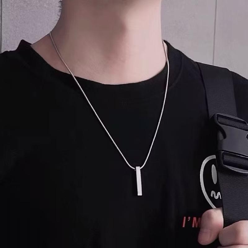 KALUNG TITANIUM PRIA MODEL BELUT LIONTIN BALOK ANTI KARAT KALUNG - Shop ...