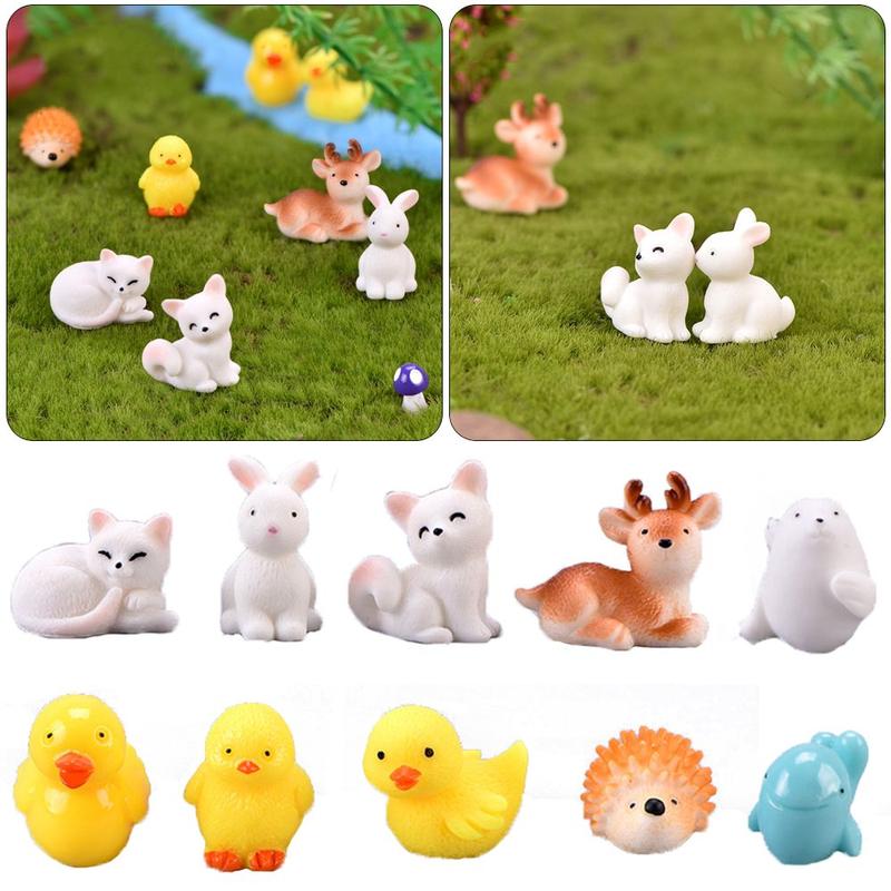 Aksesori Taman Dewi, Kraf Resin, Hiasan Miniatur, Rusa, Ayam, Itik ...