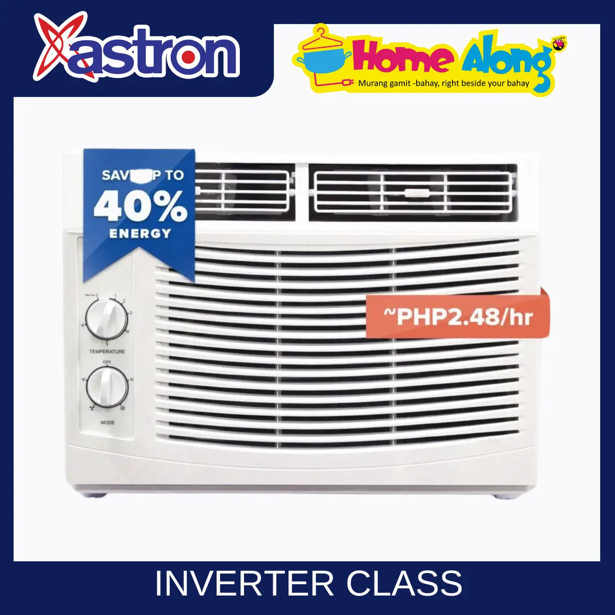 Astron Inverter Class .6 HP Aircon (window-type air conditioner-TCL60 ...