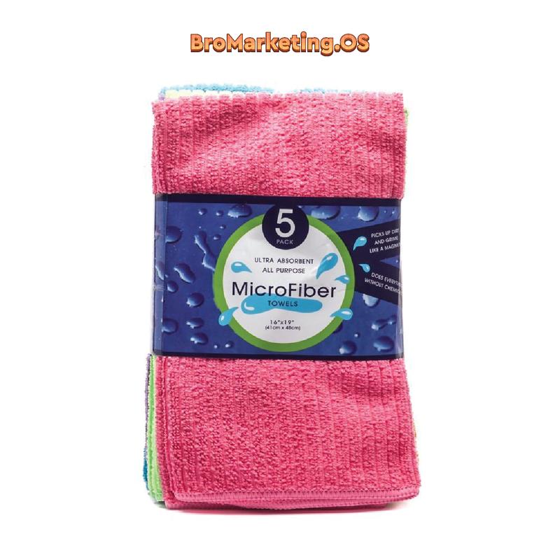 Microfiber Multi-Colour Square Towels (5pcs) Orange Supplies - TikTok ...