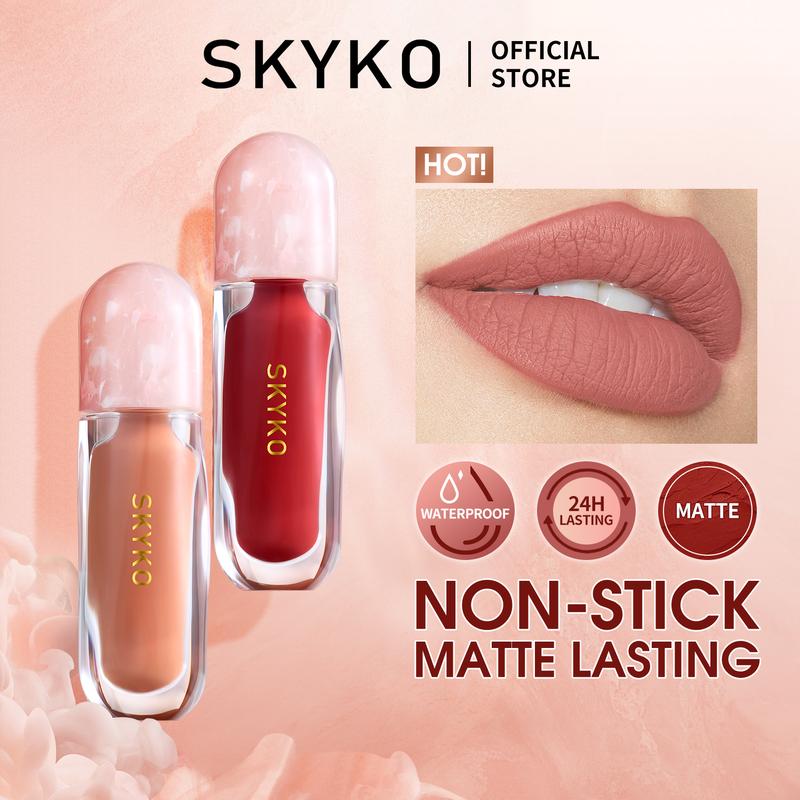 skyko new matte waterproof long-lasting non-stick lip glaze - TikTok ...