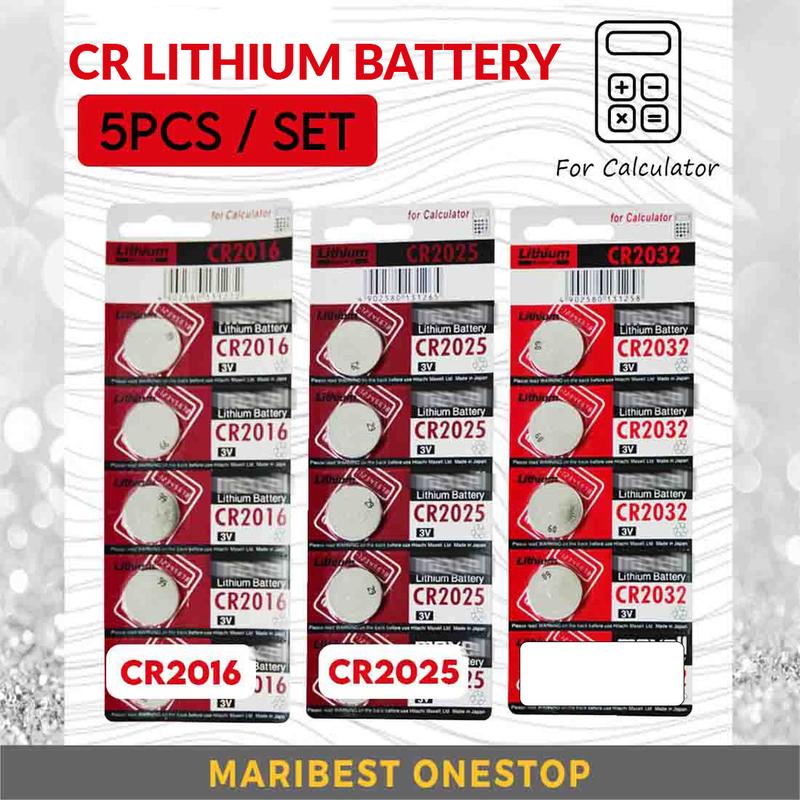 BUTANG CR / SEL SYILING LITHIUM 3V BATERI 5PCS SETIAP PEK CR2016 ...