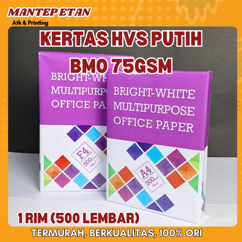 Mantep Etan Kertas HVS Putih BMO 75GSM Bright-White Multipurpose Office ...