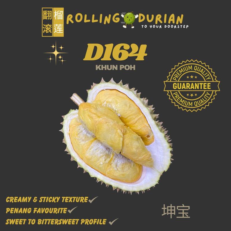 [SAME DAY DELIVERY] ROLLING DURIAN FRESH KHUN POH D164 (500G - TikTok ...