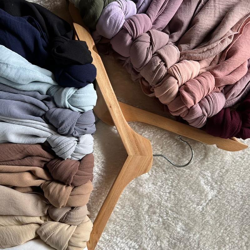SHAWL CHIFFON CRINKLE & CRUMPLE Airflow Ironless Quality Premium ...