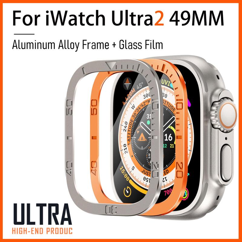 Titanium Alloy Frame Screen Protector for iWatch Ultra 2 49m - TikTok ...