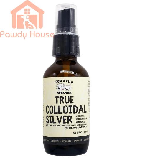 Dom & Cleo Colloidal Silver Spray For Dogs & Cats 2oz Antibacterial ...