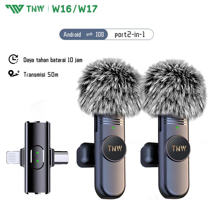 Promo TNW W16 /W17 2 In 1 Wireless Microphone Clip On Mic Portable ...