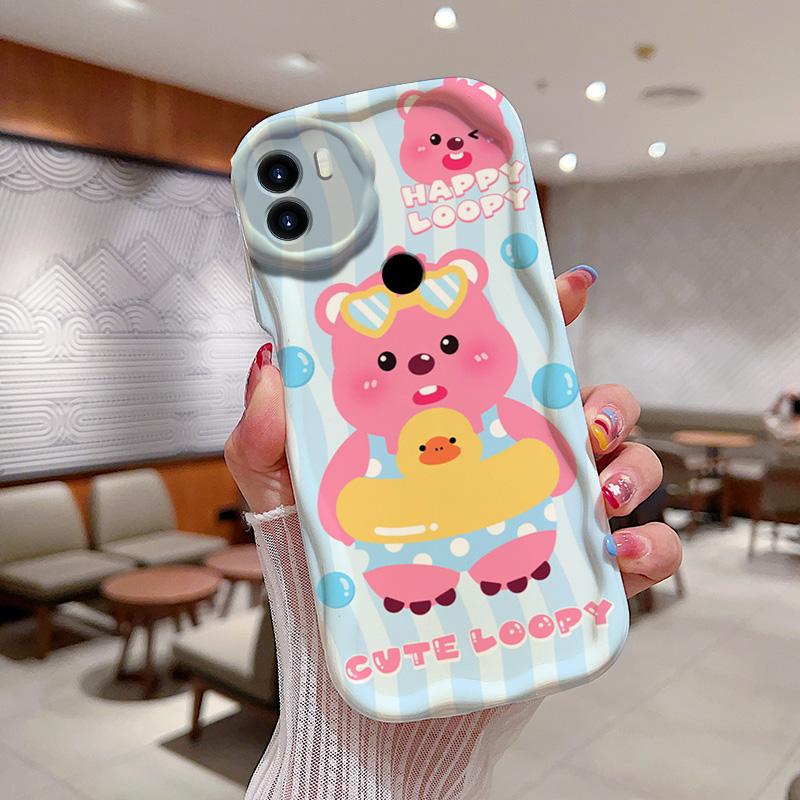 Sarung untuk XIAOMI REDMI A1 A2 PLUS, comel, manis, Loopy, putih ...