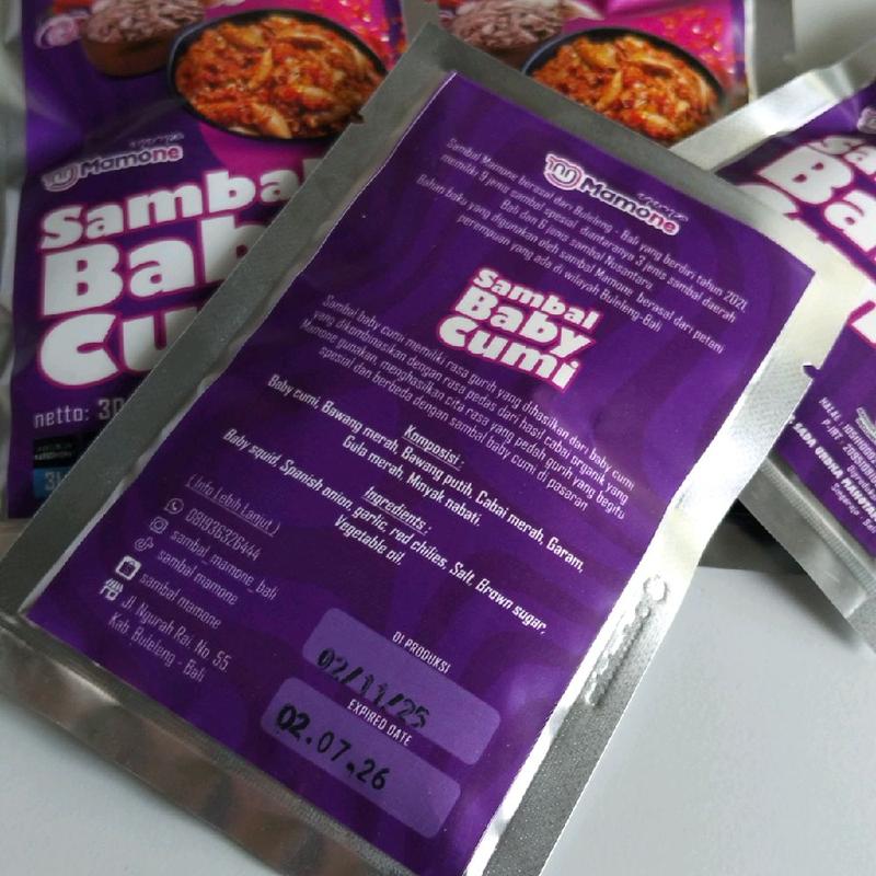 Mamone Sambal Baby Cumi Shacet Mamone 30g Halal Dengan Protein Vitamin ...