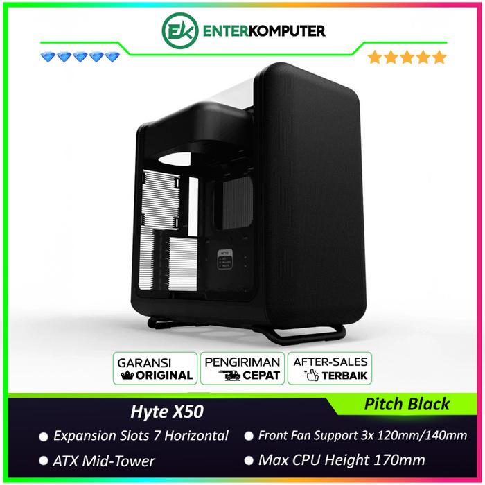 Promo Hyte X50 Pitch Black - Modern Performance ATX Case Cicil 0% 3x ...