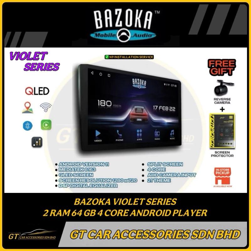 BAZOKA 2RAM 64GB VIOLET SERIES CAR ANDROID PLAYER 9 INCH 10 INCH ...