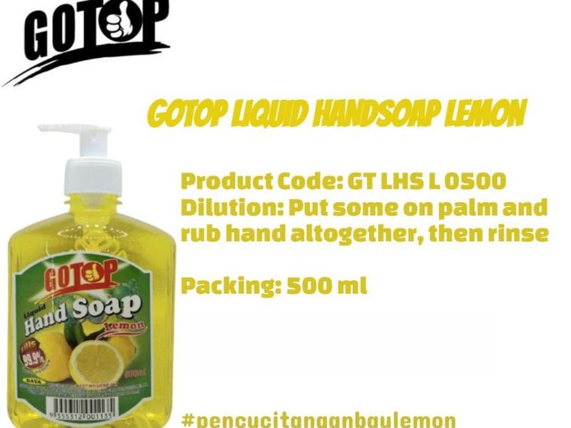 Gotop Liquid Hand Soap Lemon [Yellow] - 500ml - TikTok Shop Malaysia