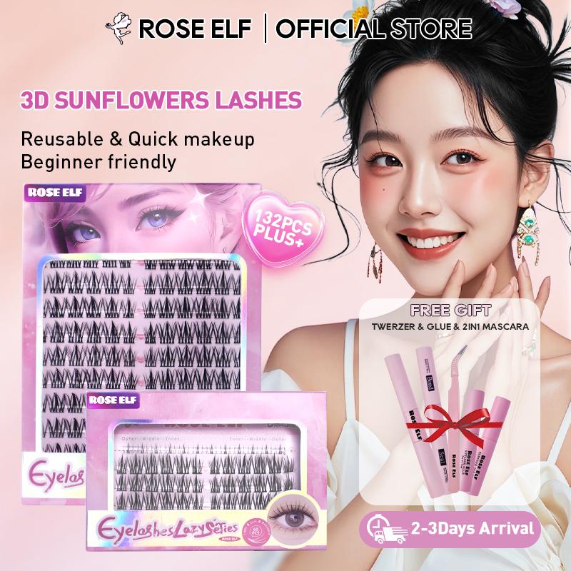 【ROSE ELF】SunFlowers eyelashes Extension Kit, Clusters False - TikTok ...