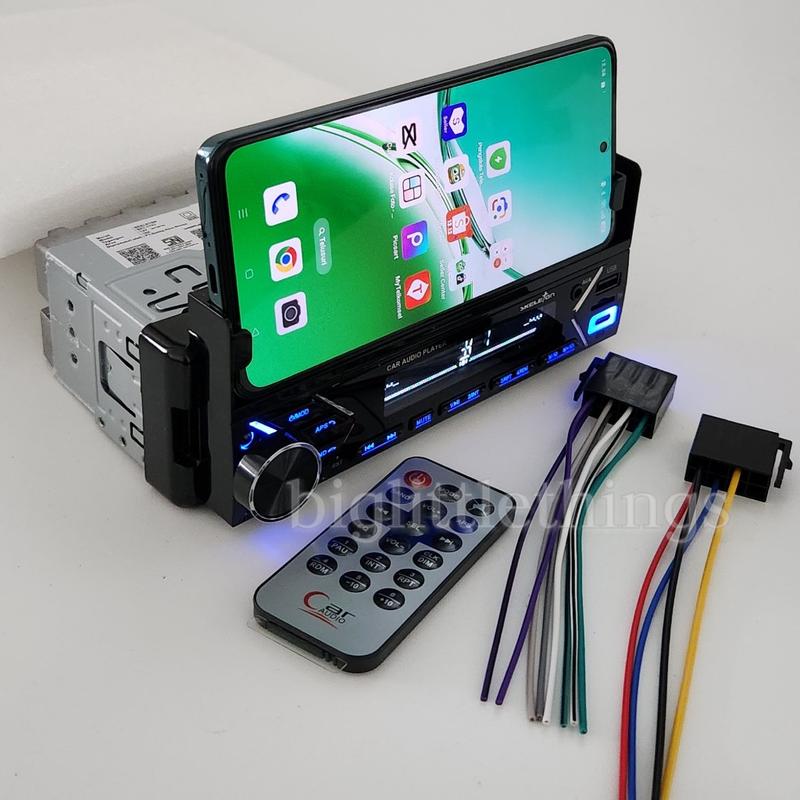 [USB type C & A + HP Holder] Tape Mobil Single Din Mp3 Player dengan ...
