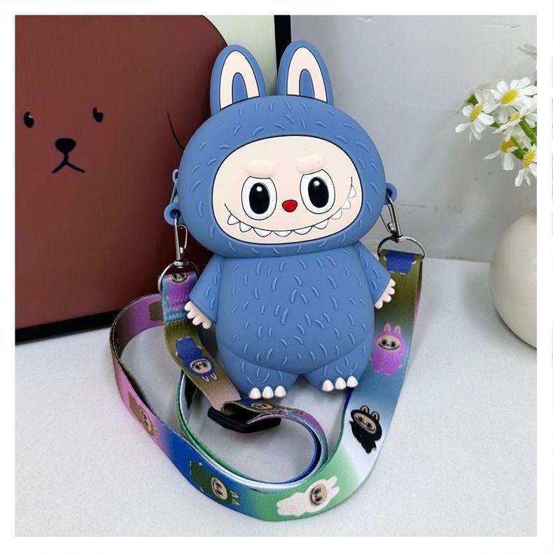 Labubu Shoulder Bag Wallet for Kids and Women, Cute Plain Color ...