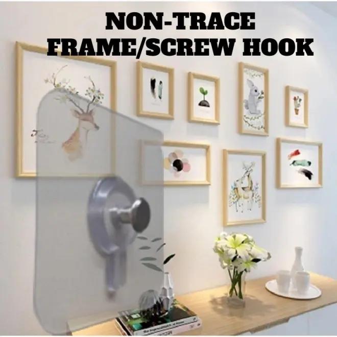 2Pcs Self Adhesive Hanging Hook Nails Stickers, Non-Trace No - TikTok ...