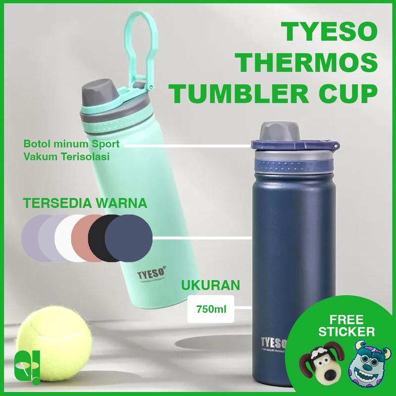 TYESO Botol Minum Olahraga Stainless dengan Tutup Erat Tahan - Shop ...
