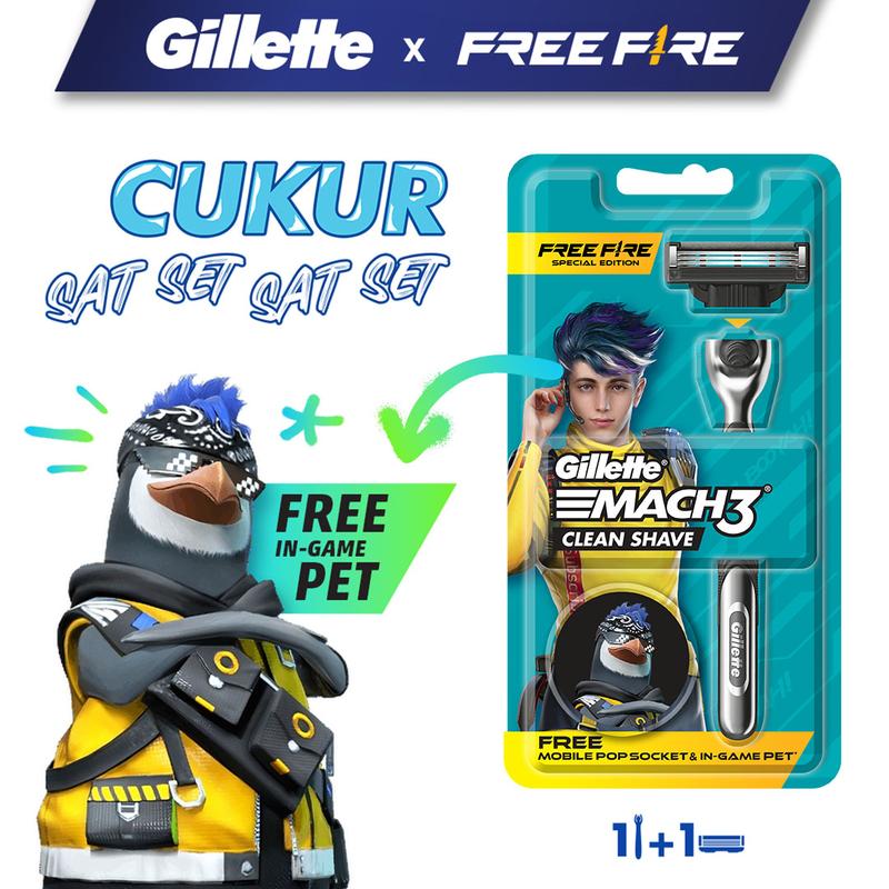 Gillette Mach 3 Clean Shave Free Fire Edition - Free Mobile Pop - Shop ...